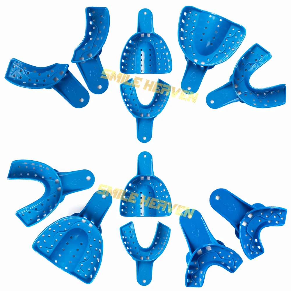 Dental-Impression-Tray-Plastic-Steel-Tray-Denture-Model-Material-Clinic ...