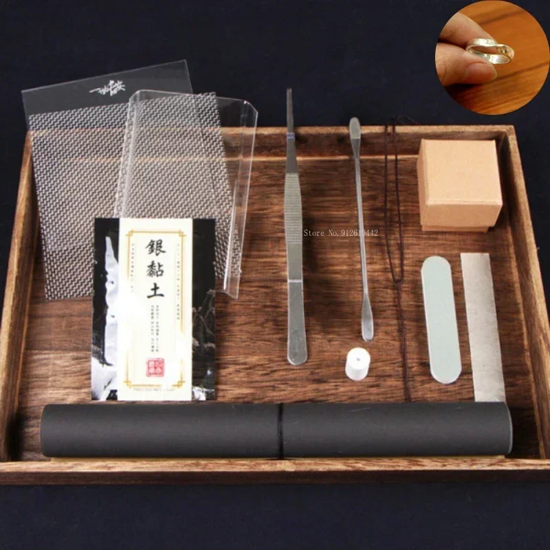 Anillo-de-plata-de-ley-999-hecho-a-mano-para-adultos-arcilla-DIY ...