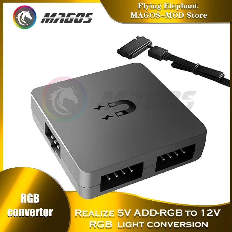 RGB 컨버터, 5V 3 핀 ARGB To 12V 4 핀 RGB 어댑터 전송 허브, ASUS, GIGABYE, MSI M/B ...