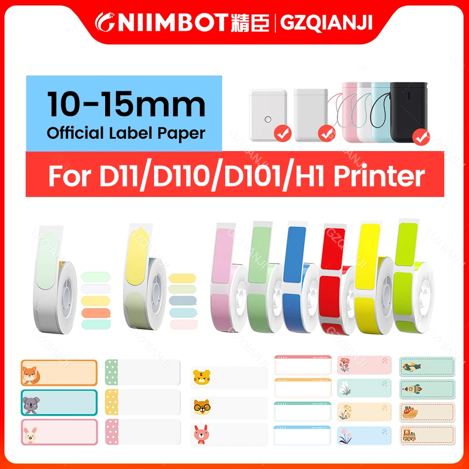 3 10 Rolls Niimbot D110 D11 Original Thermal Label Printer Paper Commercial Home Storage Marking ...