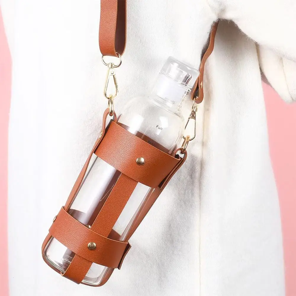 New Cup Sleeve Leather Drink Cup Carrier Portable Sport Water Bottle ...