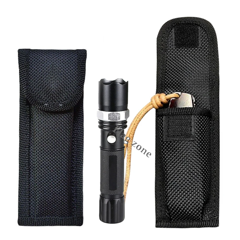 Flashlight Pouch LED Torch Holster Case Outdoor Camping Hiking Molle ...