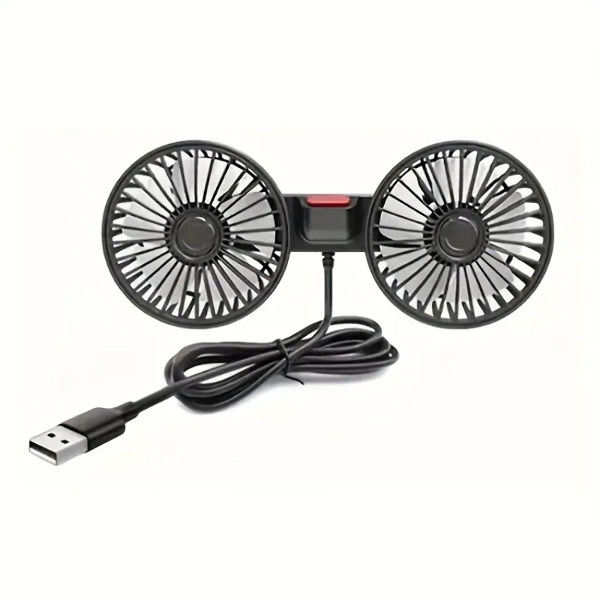Powerful-12v24v-Rear-Seat-Back-Usb-Interface-Double-Head-Electric-Fan ...