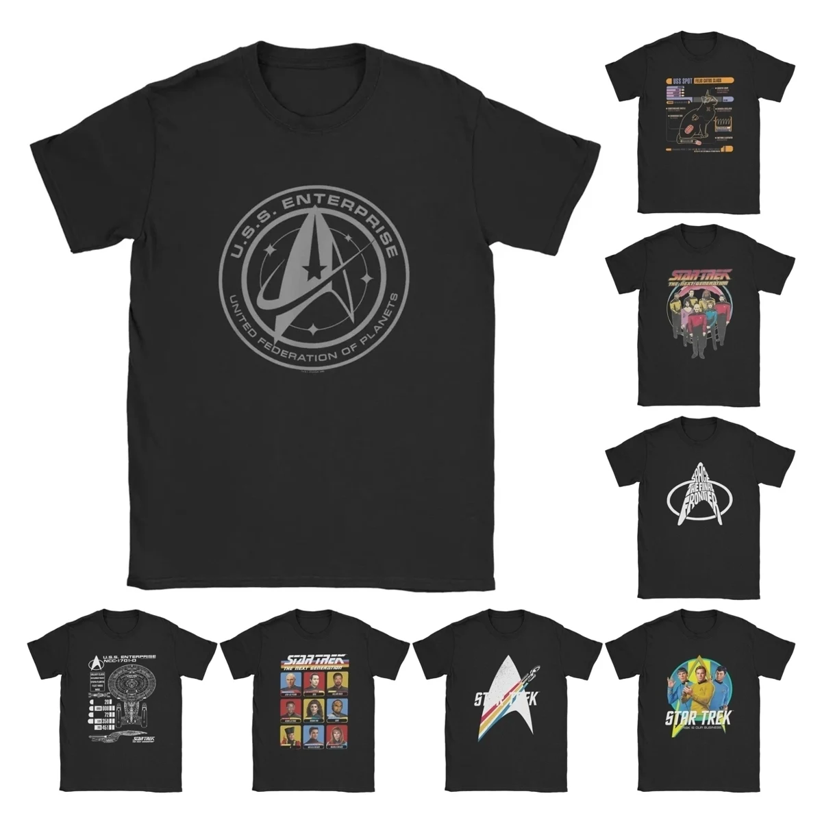 Men-Stars-Treks-Discovery-Enterprise-Crest-T-Shirts-movie-tv-Series-100 ...