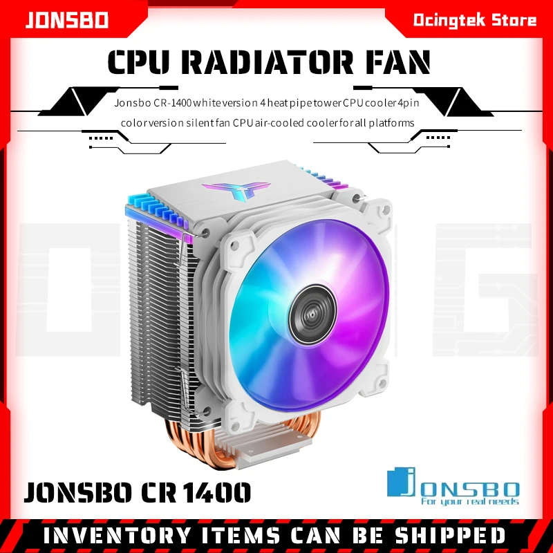 Jonsbo Cr-1400 White Version 4 Heat Pipe Tower Cpu Cooler 4pin Color ...