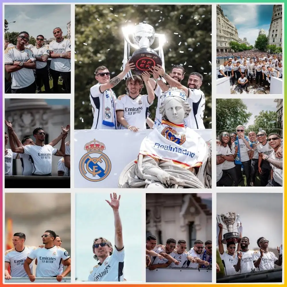 Football Real Club M-Madrid poster Self-adhesive Art Waterproof Paper ...