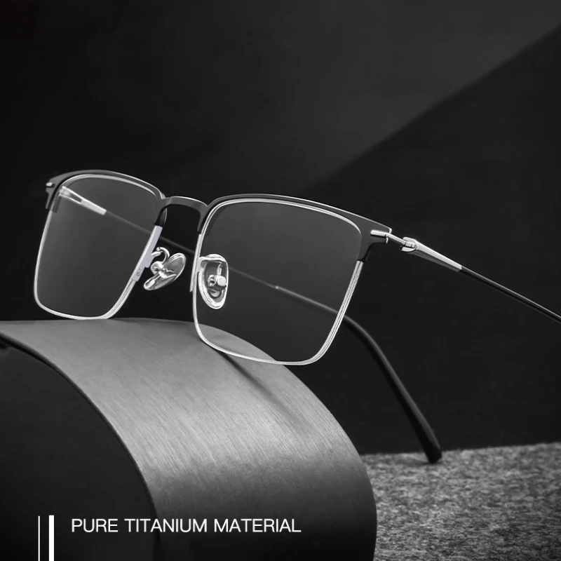 New-Men-Glasses-Frame-2-Styles-Full-Rim-and-Half-Rimless-Optical ...