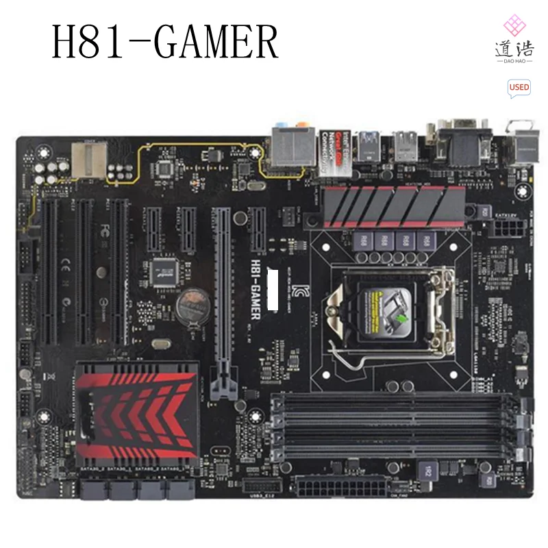 Para asus H81 GAMER placa mãe 16gb lga 1150 ddr3 atx usado mainboard ...