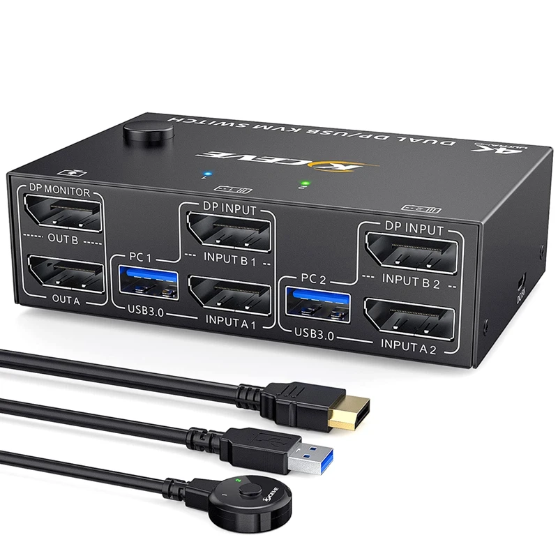KVM-Dual-Monitor-DisplayPort-KVM-Switch-4-USB-3-0-para-2-computadores-2 ...