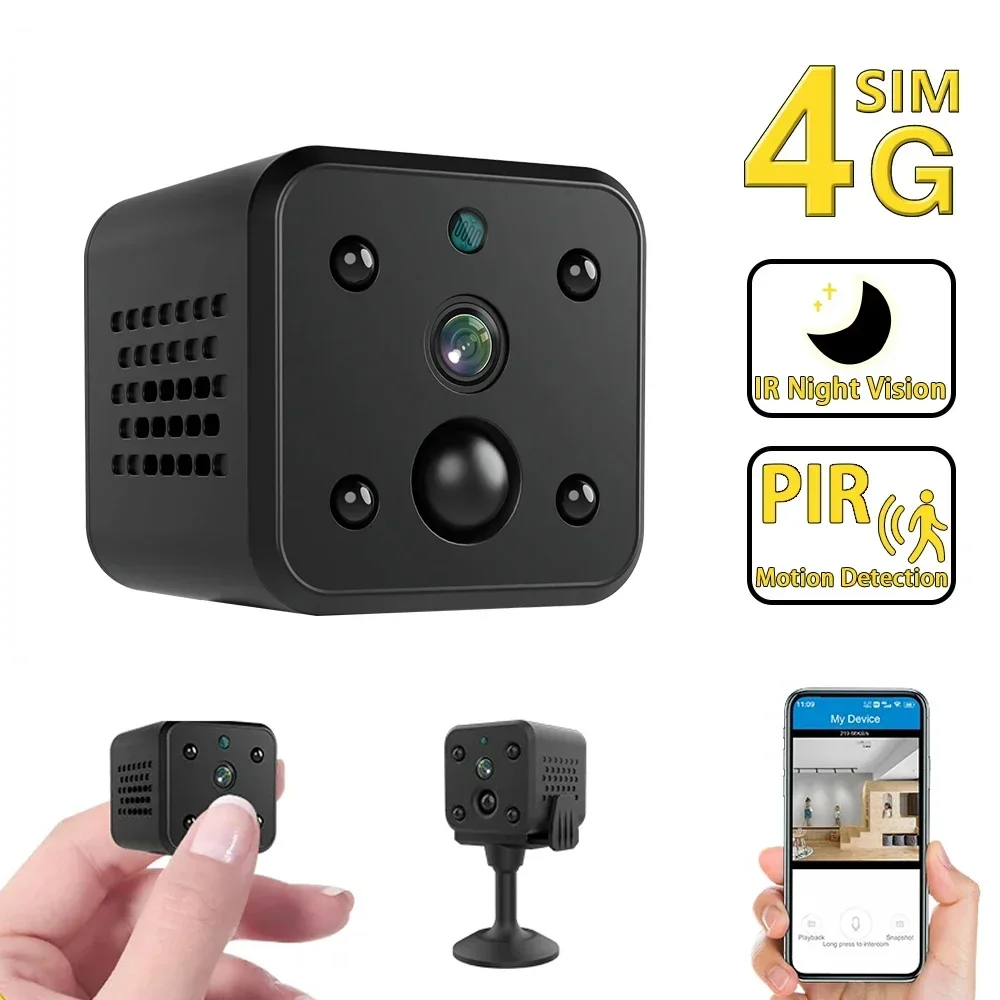 4G Mini Wireless Wifi Camera PIR Human Detection Night Vision Infrared ...