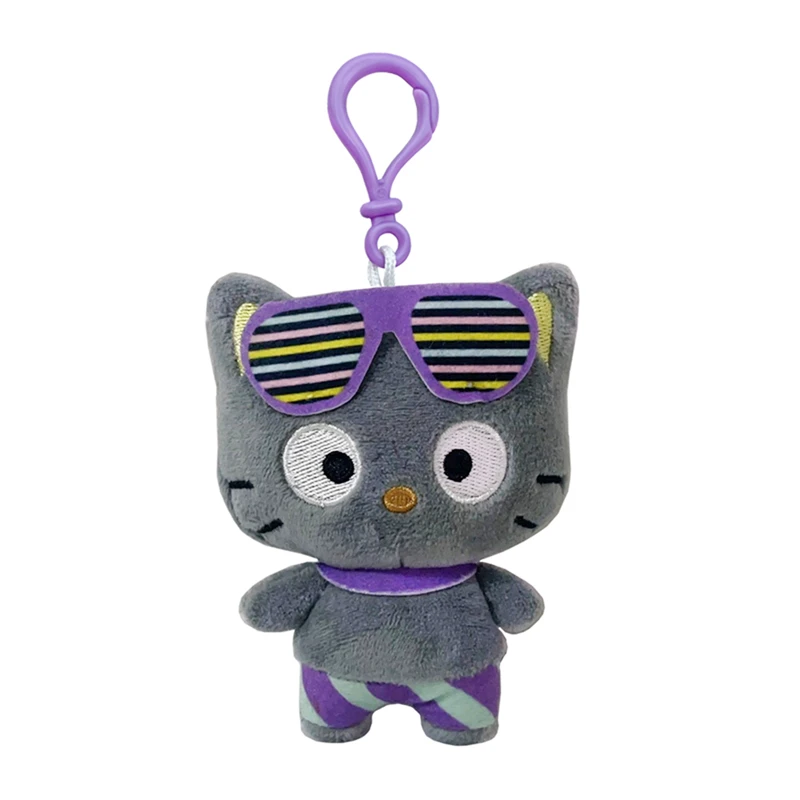 Swimsuit-Sunglasses-Chococat-Plush-Keychain-Clip-Mascot-Anime-Black-Cat ...