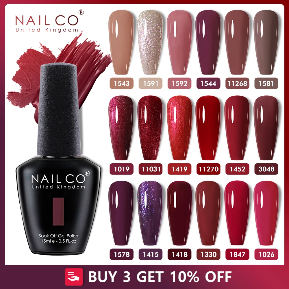 NAILCO 15ml Camel Coffee Chocolate Brown Color Series Gel Nail Varnish ...