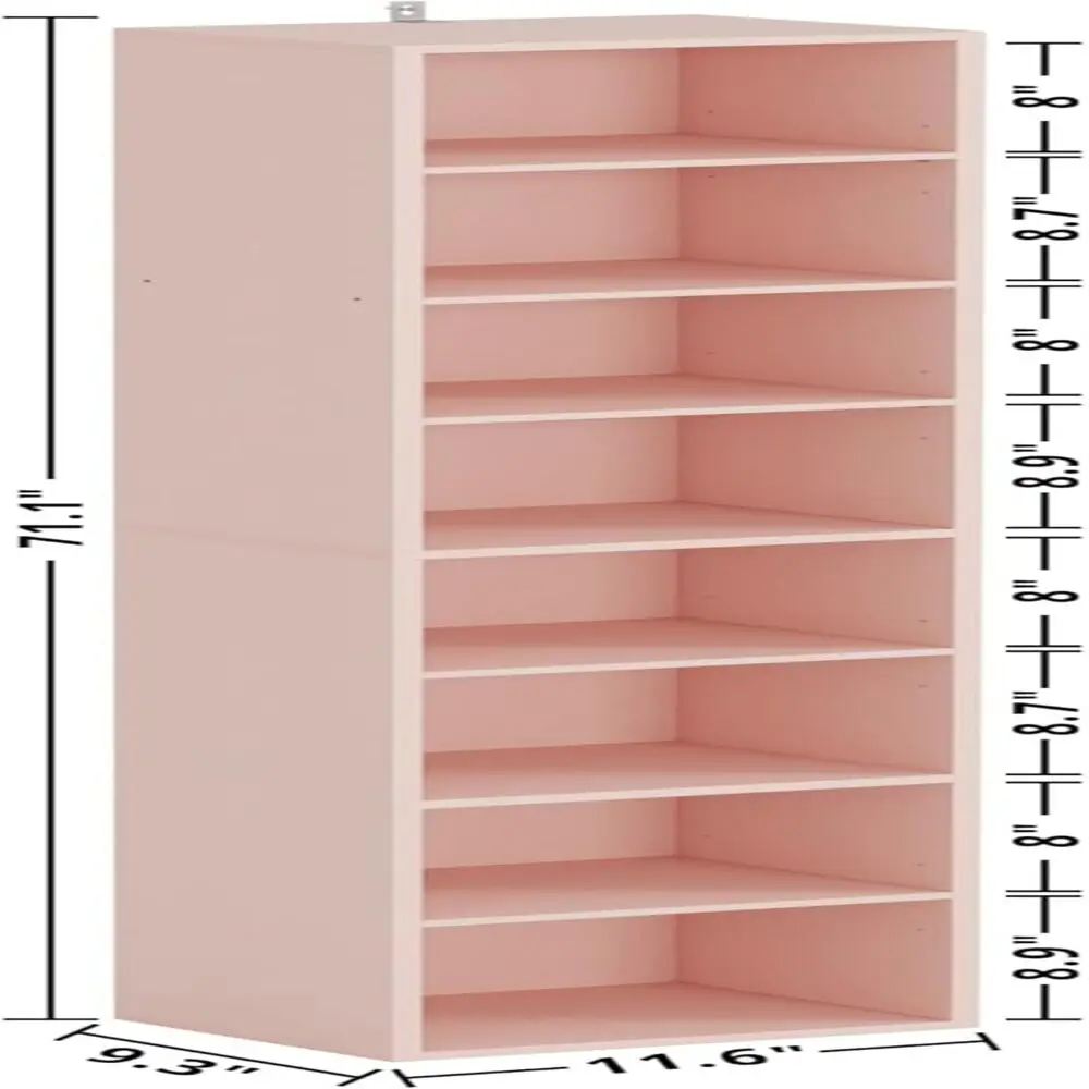 Tall Narrow 8-Tier Corner Bookshelf – Modern Mood Living