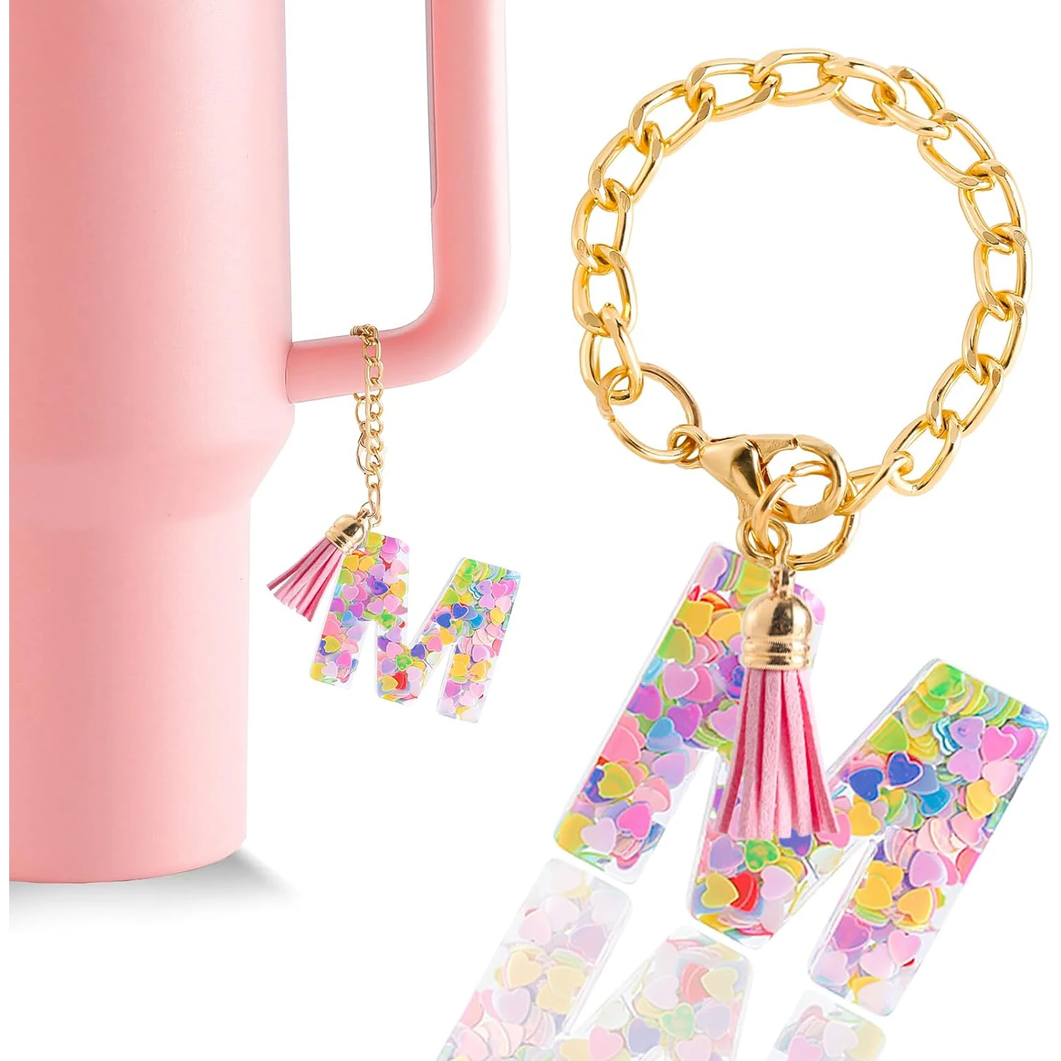 Letter-Charm-Accessories-for-Stanley-Cup-1-PCS-Cute-Initial-Keychain ...