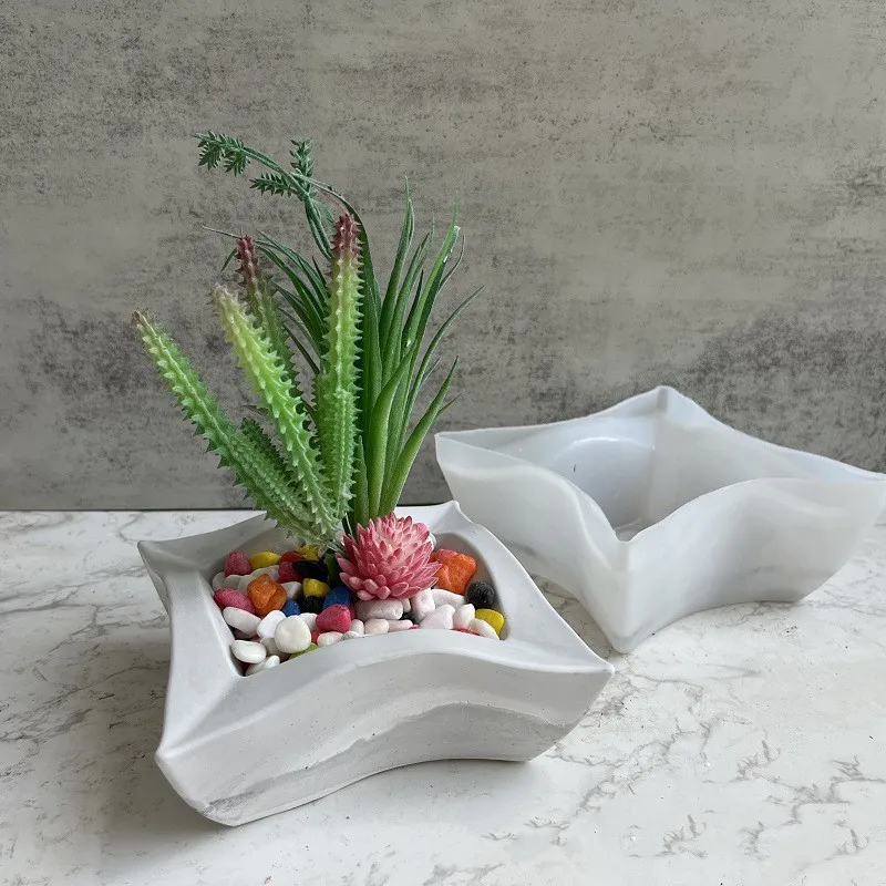 DIY-Square-Flower-Pot-Potted-Silicone-Mold-Epoxy-Concrete-Gypsum-Resin ...