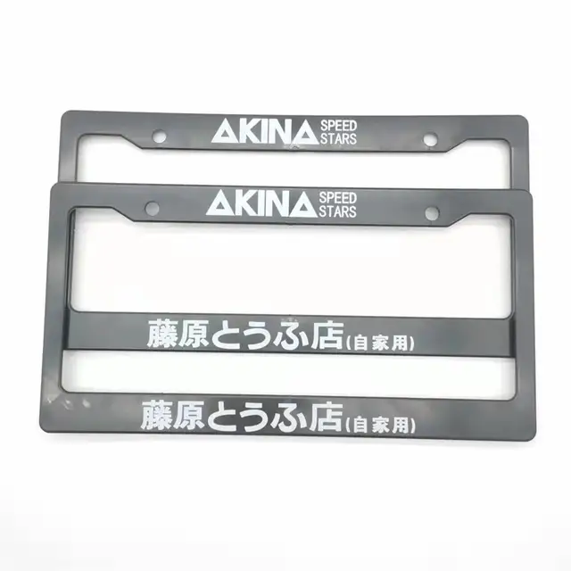 2PC Car License Plate Frame Holder Cover Abs Decoration Usa Standard ...