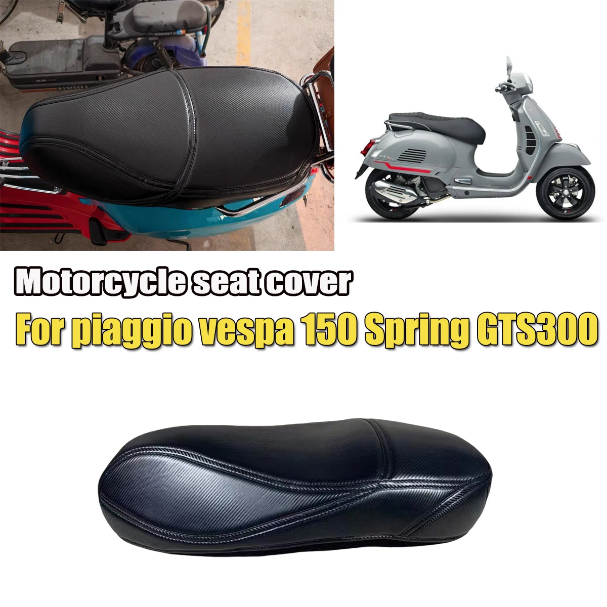 Funda de asiento suave para piaggio vespa 150 Spring Sprint GTS300 GTS ...