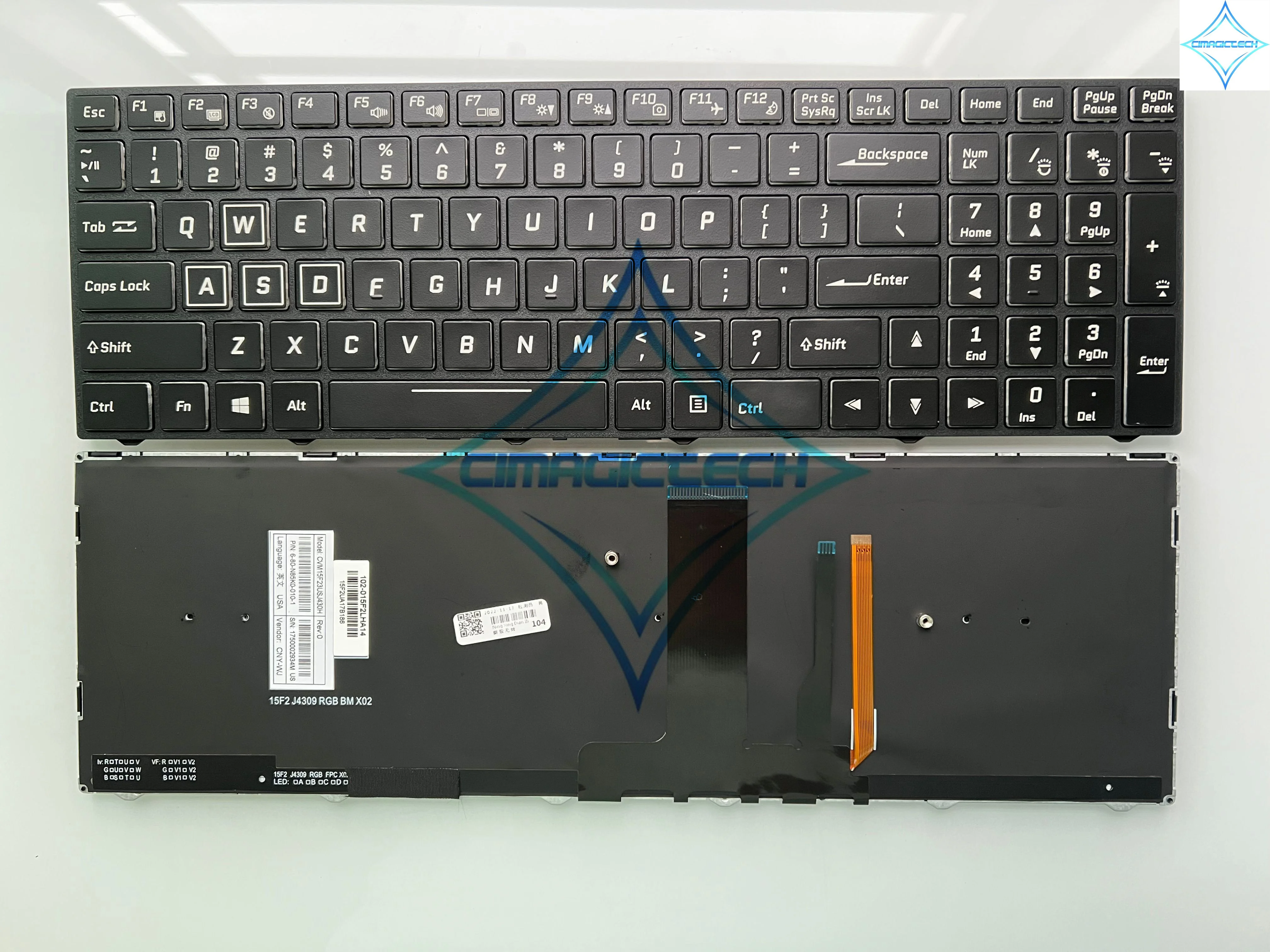 New US English RGB Backlit For CLEVO N750 N850 N950 CVM15F23USJ430H 6 ...