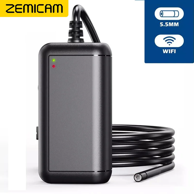 F220 WIFI Endoscope 5.5mm lens HD1080P IP67 Waterproof Endoscopy 6 LEDs ...