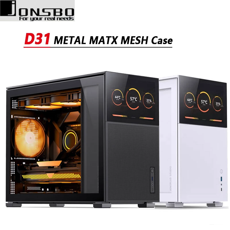 JONSBO Pinecone D31 Case MATX ITX 8 polegadas Sub-tela de alta ...