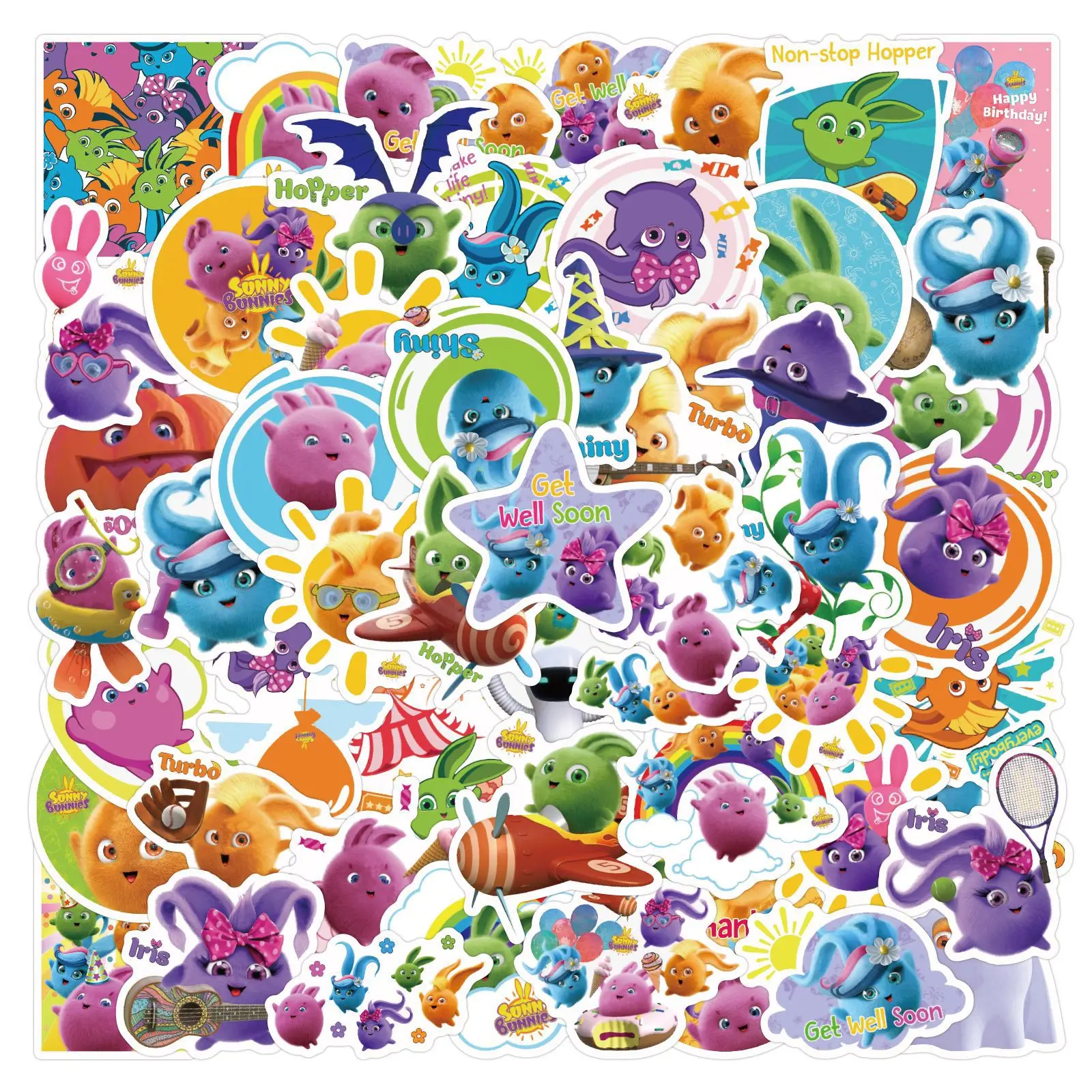 50Pcs-Set-Cartoon-Sunny-Bunnies-Stickers-Decoration-Scrapbooking-Laptop ...
