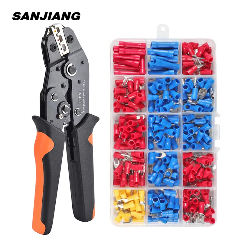 Sn-02c Mini Hand Crimping Tool 0.25-2.5mm² Adjustable Crimper Pliers ...