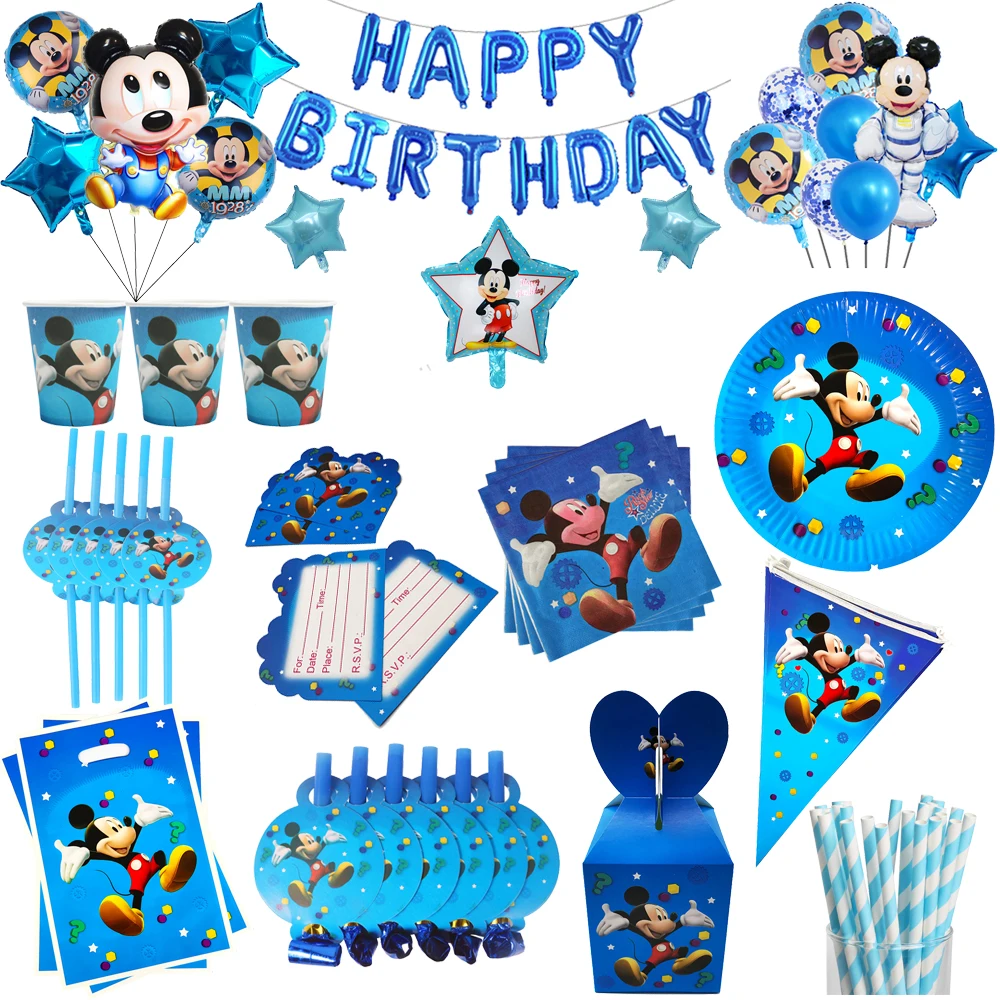 Desenhos-animados-Mickey-Mouse-Tema-Azul-Crian-as-Favor-Festa-de ...