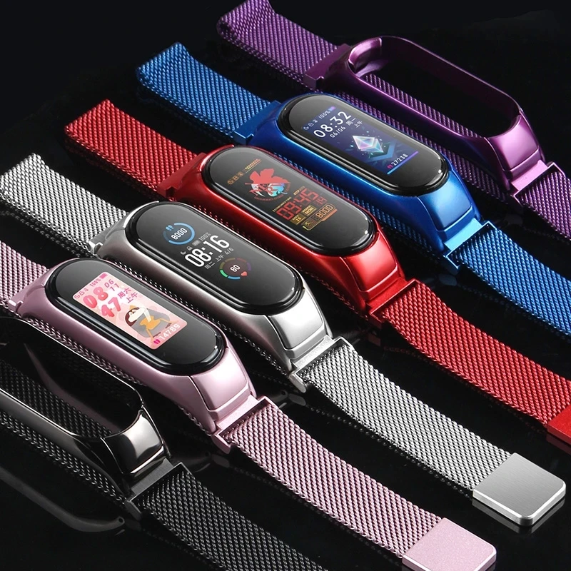 Luxury Metal Strap For Xiaomi Mi Band 7 NFC 6 5 3 4 Wristband luxury-metal-strap-for-xiaomi-mi-band-7-nfc-6-5-3-4-wristband