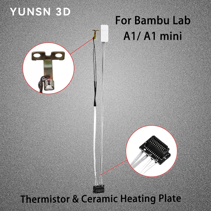 For-Bambu-Lab-A1-A1-mini-Thermistor-Ceramic-Heating-Plate-Temperature ...