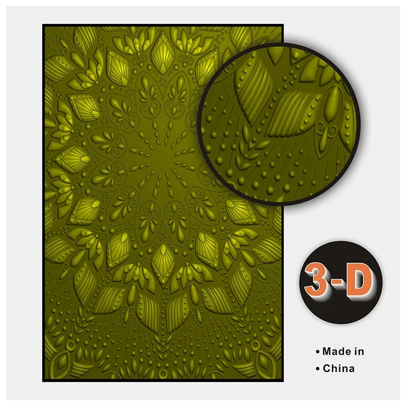New-Stunning-Mandala-3d-Embossed-Plastic-Embossed-Folder-For-Card ...