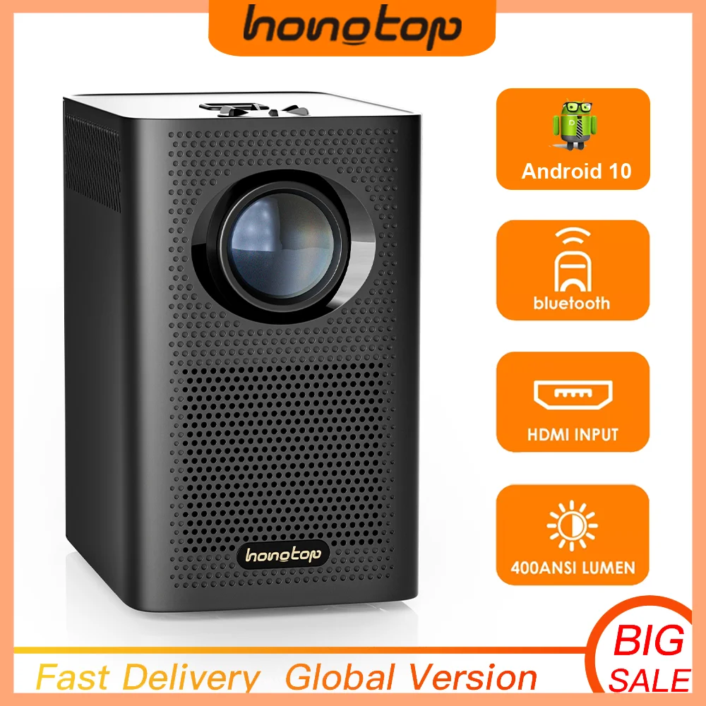 HONGTOP S30MAX Smart 4K Android WiFi Portable 1080P Home Theater Video ...