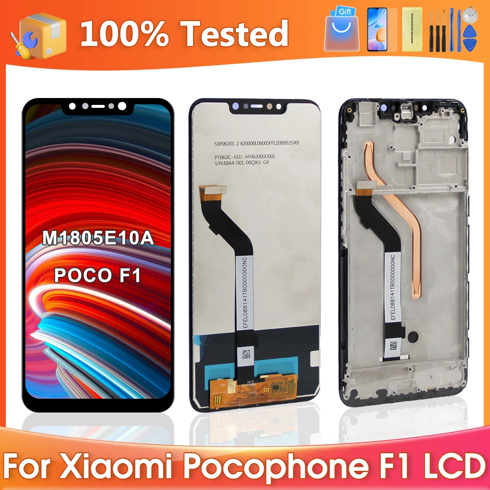 Poco F1 Original 6.18” Display For Xiaomi Pocophone F1 M1805e10a Lcd Display Touch Screen ...