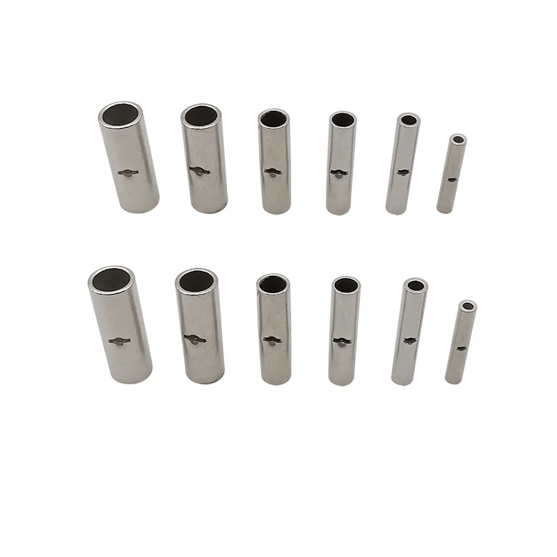 20-50Pcs-Butt-Wire-Connector-Copper-Bare-Tinned-Crimp-Terminal-Sleeve ...