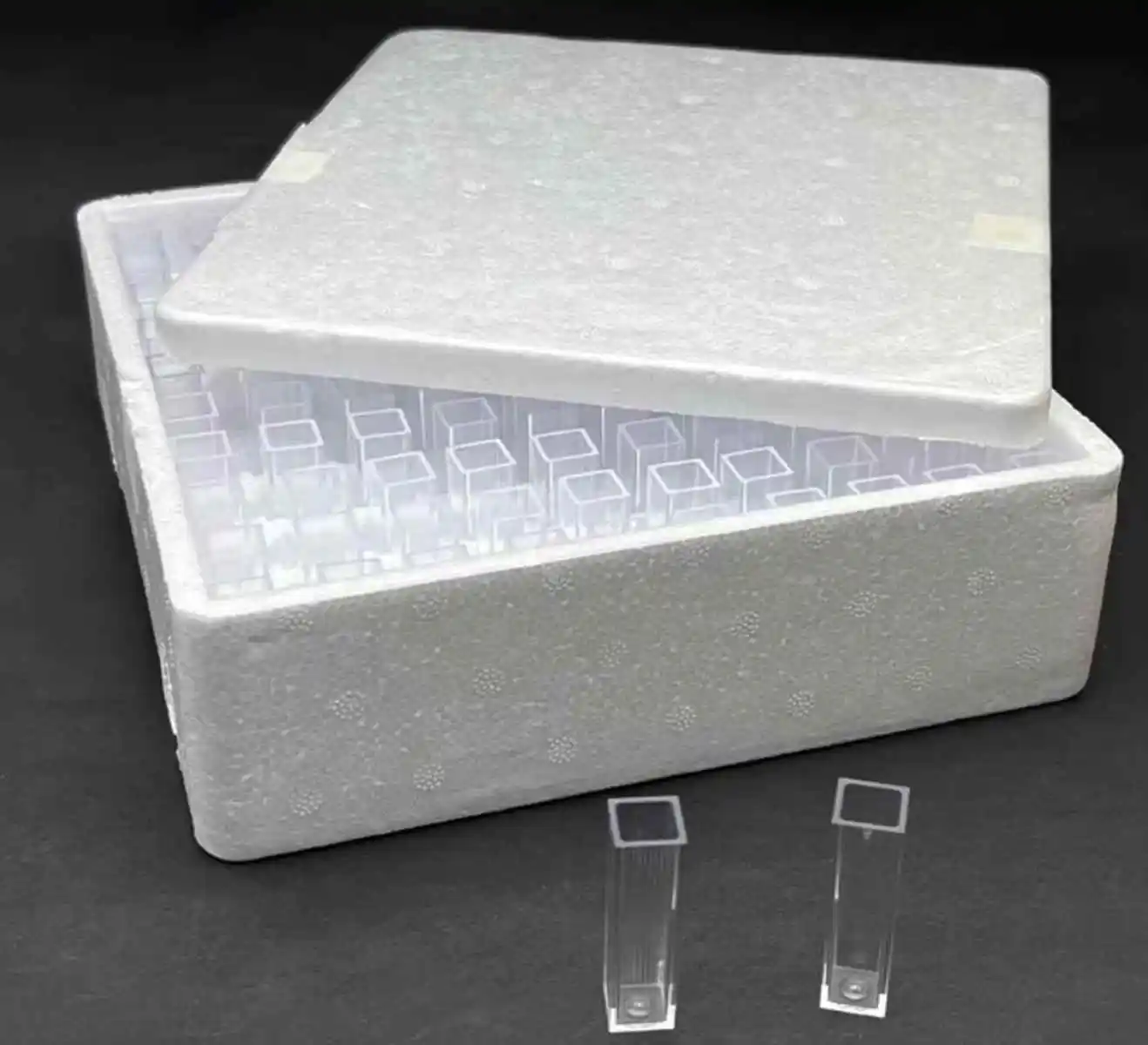 Box 100pcs 4.5ml Square Plastic Test Tubes vials container craft ...