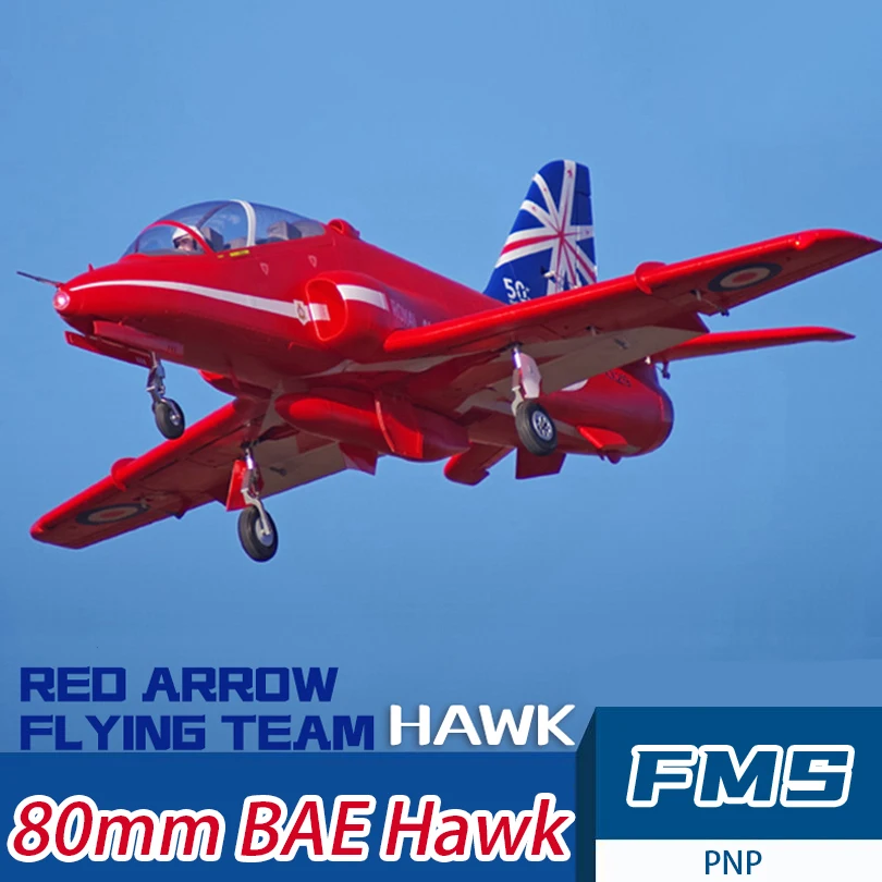 FMS-ventilador-de-conductos-EDF-Jet-Bae-Hawk-flecha-roja-6-canales-con ...