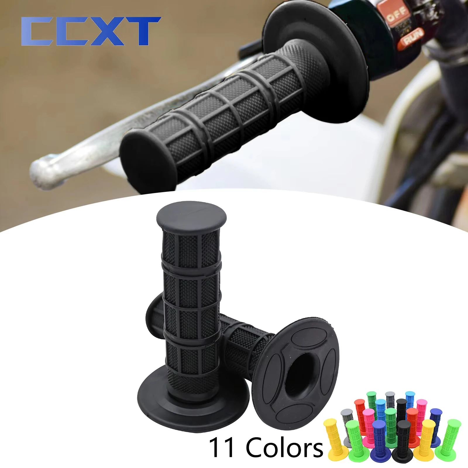 Motorcycle ATV 22mm 7/8" Handlebar Rubber Gel Hand Grips Brake Hands ...
