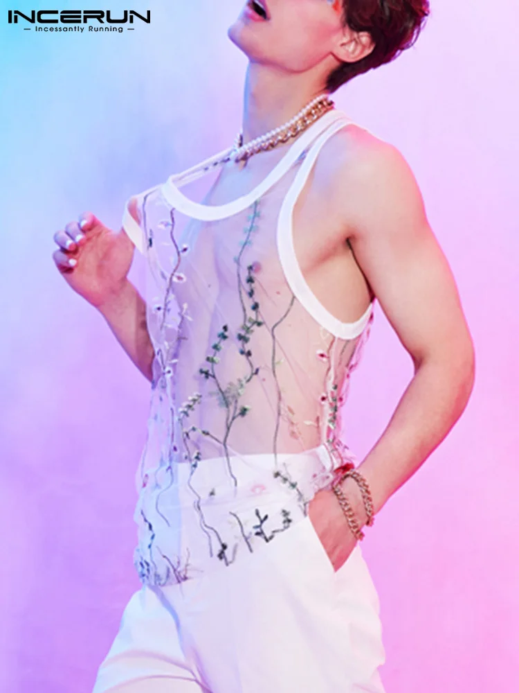 Men's Embroidered Tank Top | Men's Mesh Tank Top | Mens Mesh Tank Tops ...