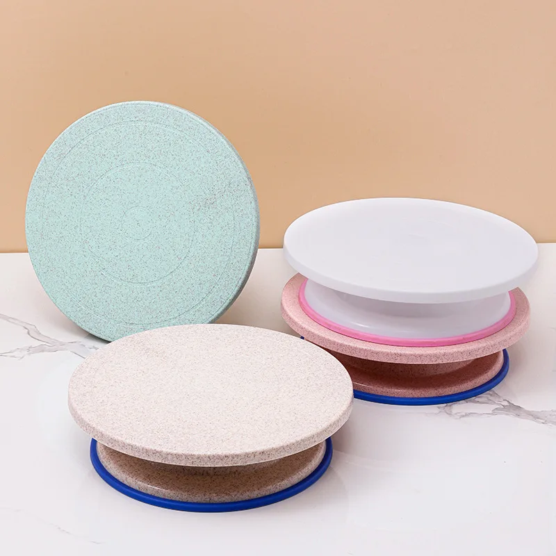 Plastic Cake Turntable Dough Pastry Decorating Cake Stand Rotary Table ...
