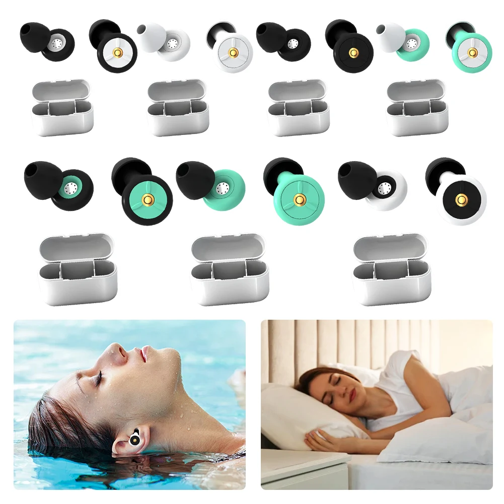 1Pair-Silicone-Swimming-Earplug-Sleep-Noise-Ear-Plug-Canceling-Noise ...