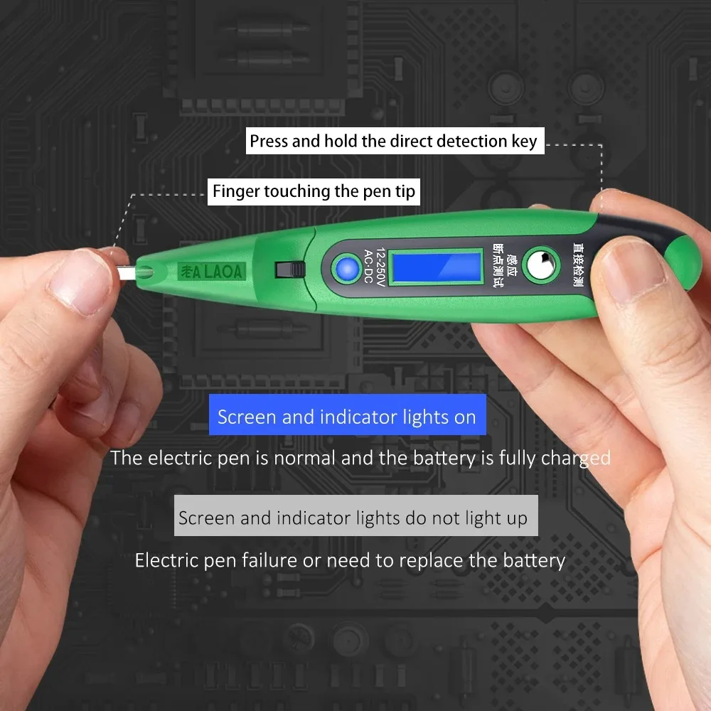 Electrician-Tool-Electroprobe-Electrical-Pen-Tester-Non-Contact-with ...