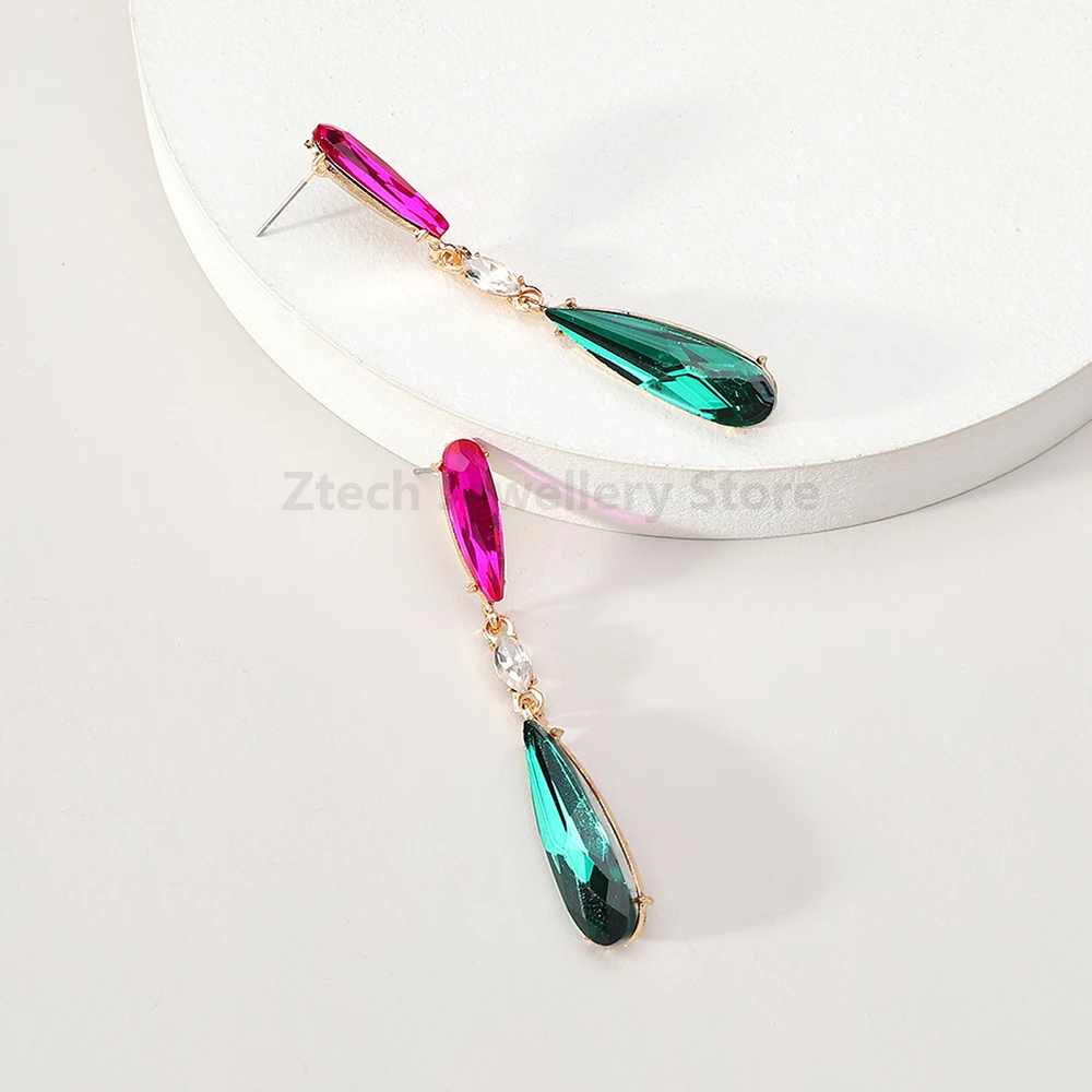 Temperament-Elegant-Shiny-Water-Drop-Teardrop-Dangle-Earrings-For-Women ...