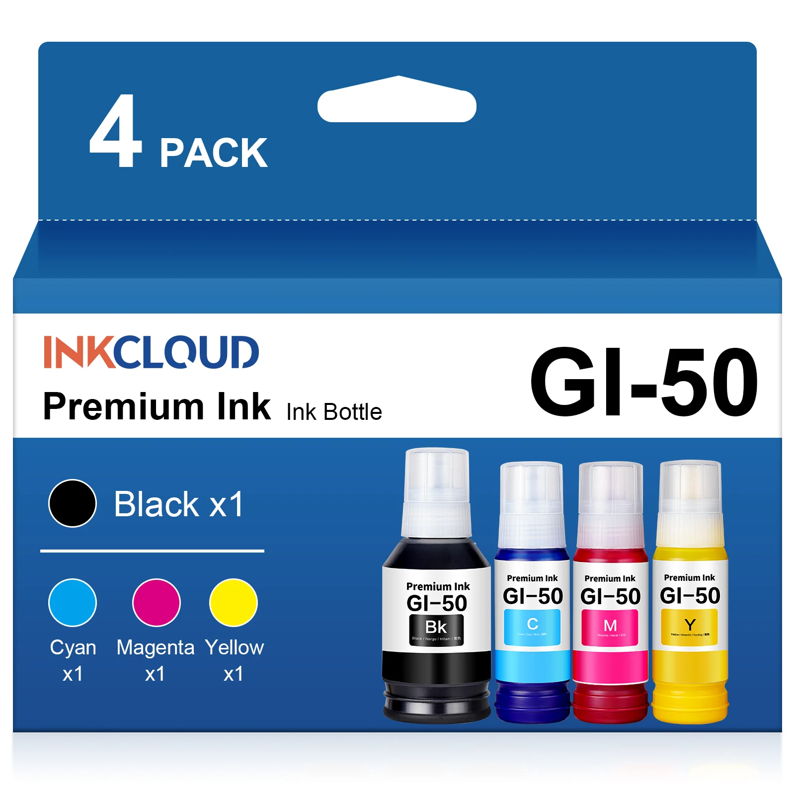 INKCLOUD GI-50 GI-51 Tinta Compatible para Canon GI51 GI50 para G5050 ...
