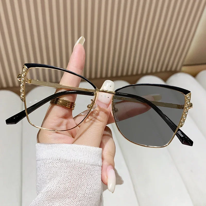 Fashion-Cat-Eye-Anti-Blue-Light-Photochromic-Glasses-Women-Vintage ...