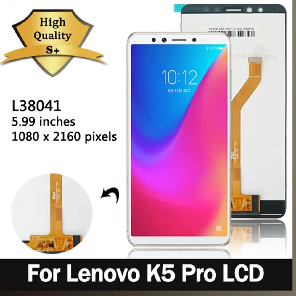 K5 Pro Display LCD Touch Screen Assembly Para Lenovo L38041 LCD Peças ...