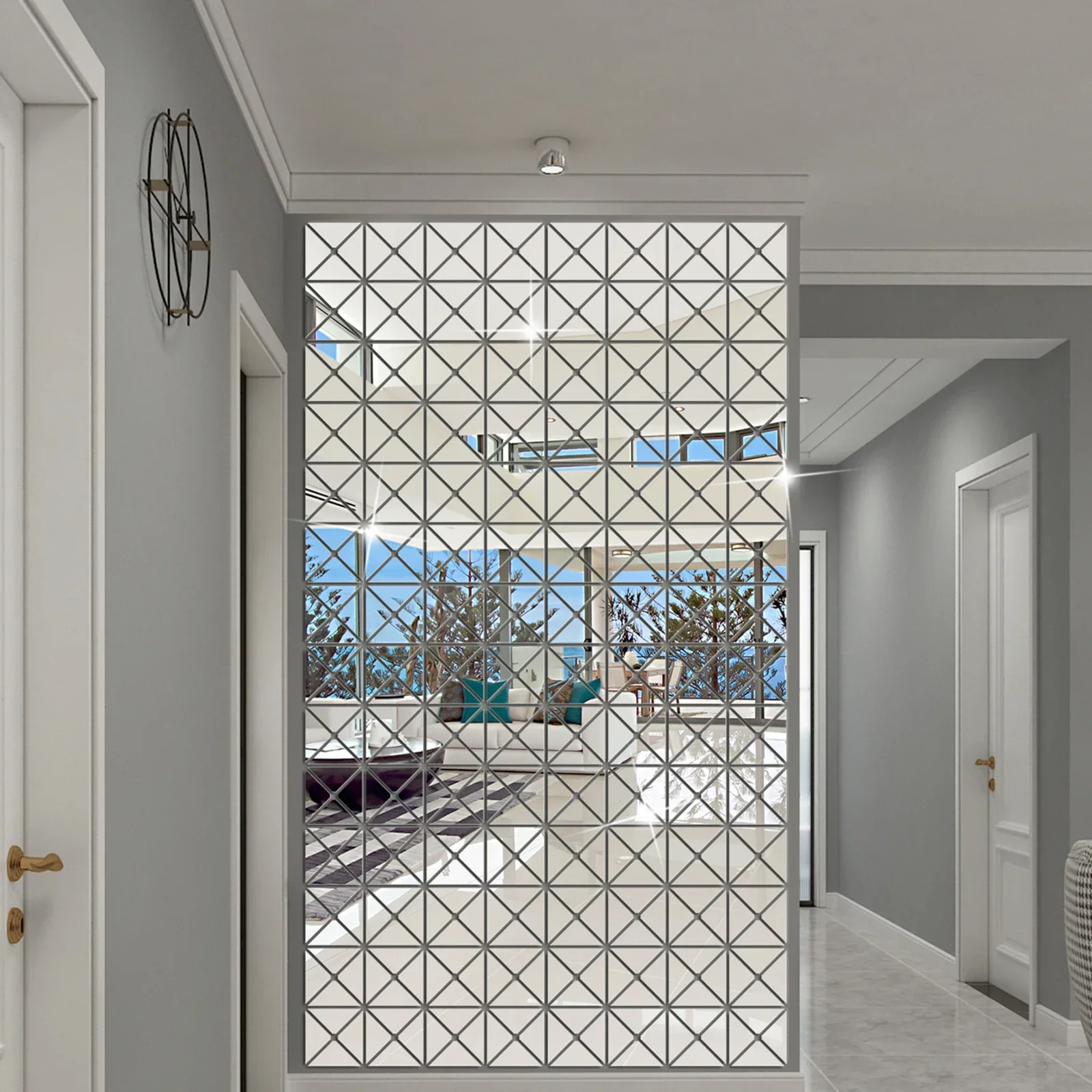 3D-Acrylic-Triangle-Mirror-Stickers-Self-adhesive-Wall-Decals-DIY ...