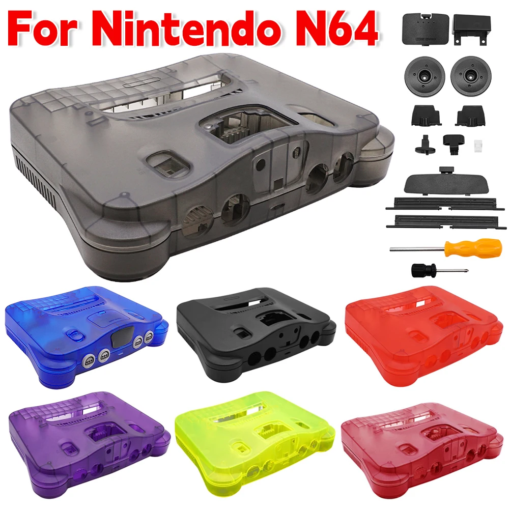Replacement-Plastic-Shell-Translucent-Case-for-Nintendo-N64-Retro-Video ...