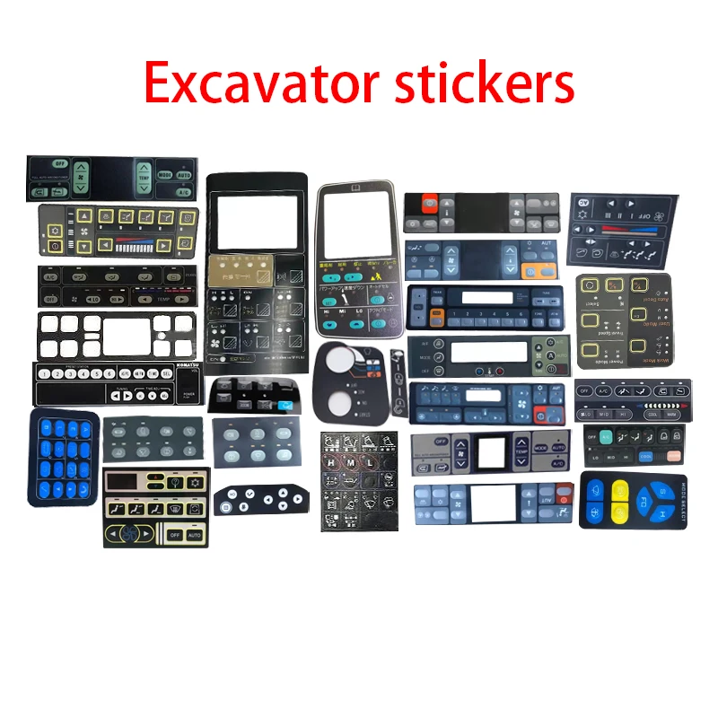 Excavator-accessories-excavator-buttons-dashboard-stickers-for-Komatsu ...
