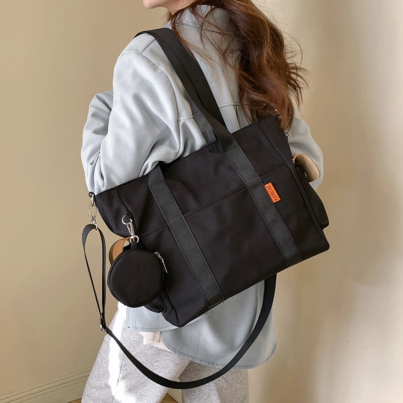 Simple Large Capacity Commuting Tote Bags for Women Splicing Design ...