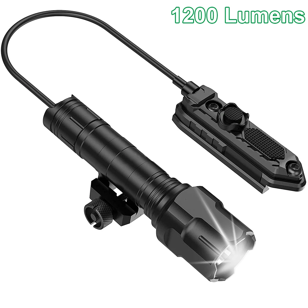 1200 Lumen Tactical Flashlight LED Weapon Gun Light for M Lok & 20mm ...