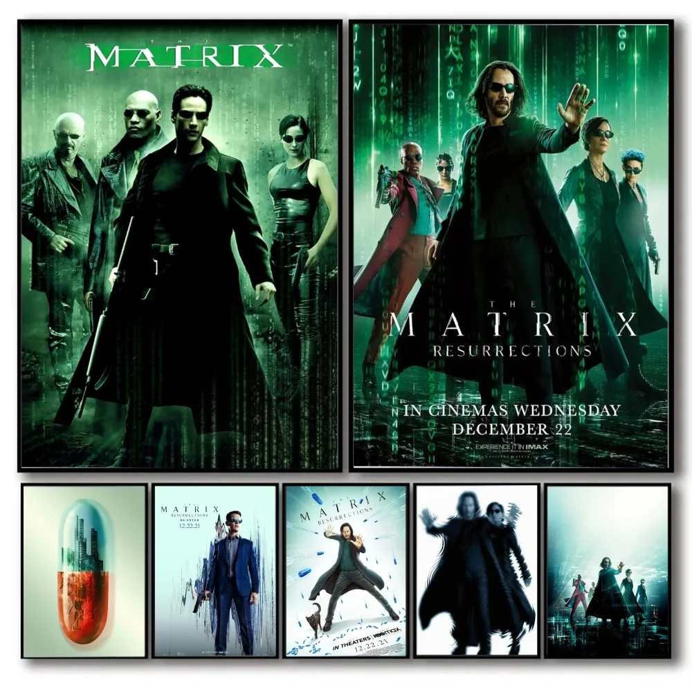 Movie-The-Matrix-Resurrections-Poster-No-Framed-Poster-Kraft-Paper ...